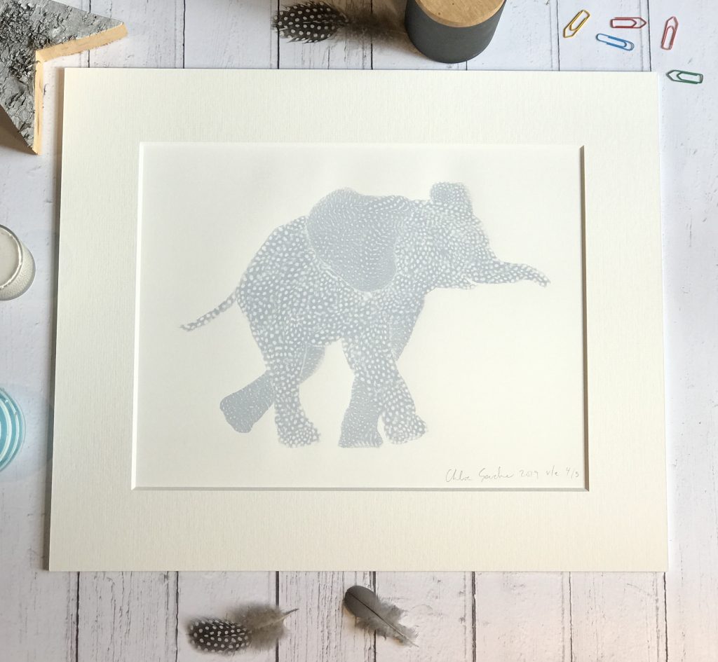 Chloe Gardner | Animal Screen Print - Baby Elephant