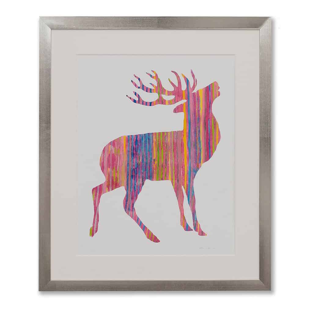 Chloe Gardner | Scottish Art Print - Pink Stag