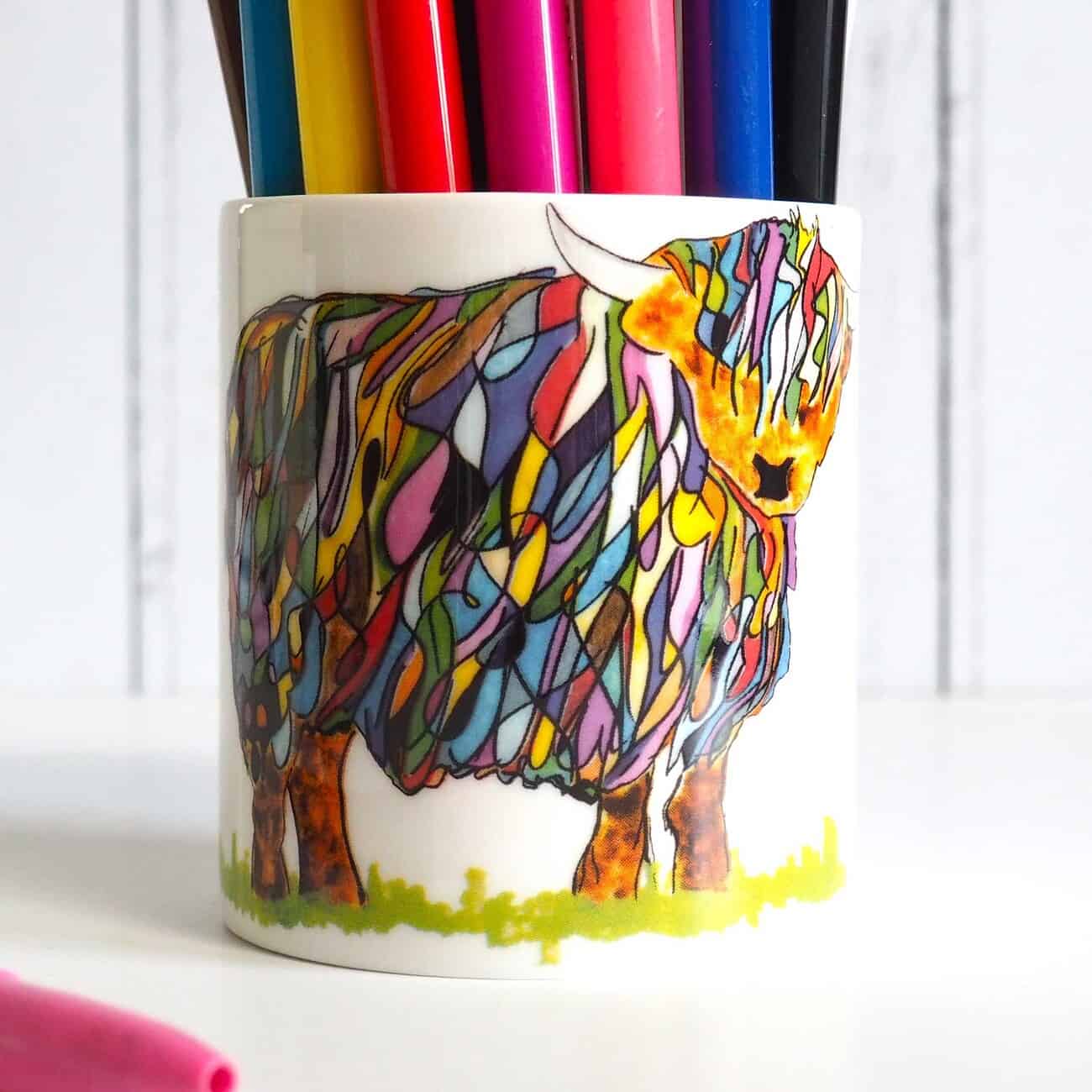 Bright Highland Cow Design | Chloe Gardner